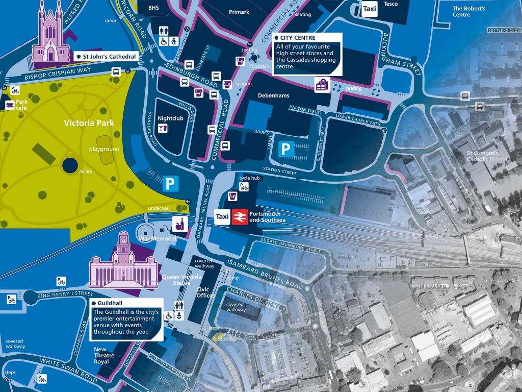Portsmouth Legible City Signage and Mapping System - Maynard Design